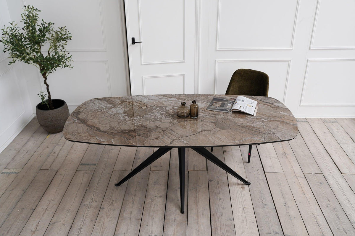 Eettafel ovaal zwart – Nero Ardi - Matrix poot – Kas20